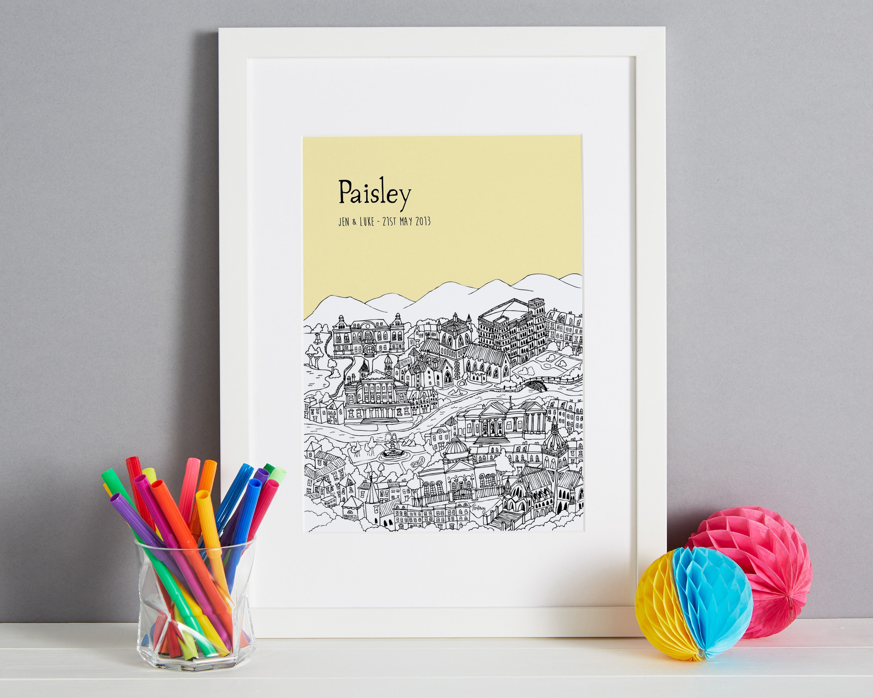 Personalised Paisley Print | Tessa Galloway Illustration