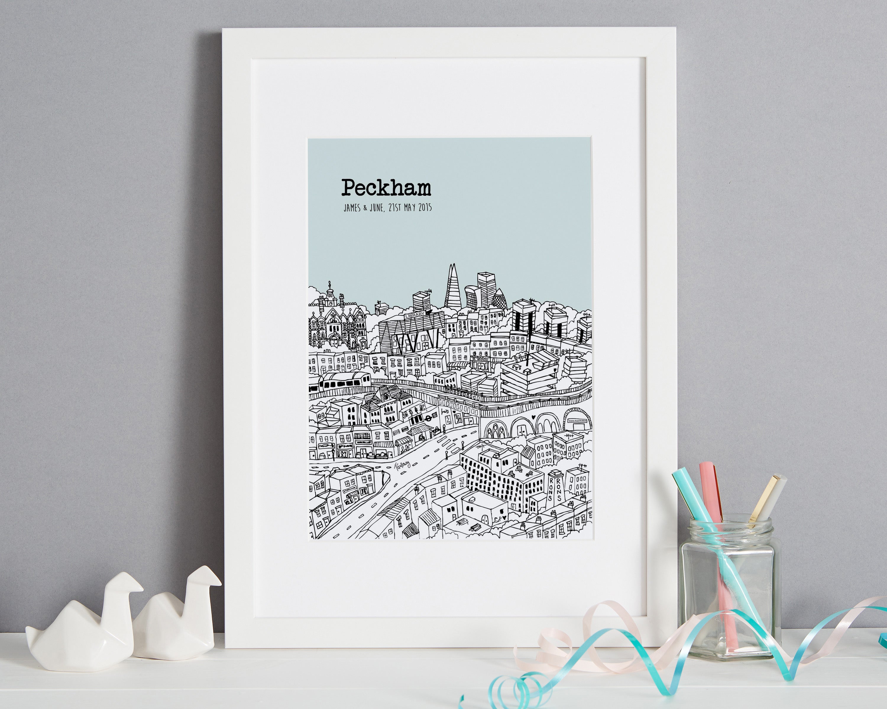 Personalised Peckham Print | Tessa Galloway Illustration
