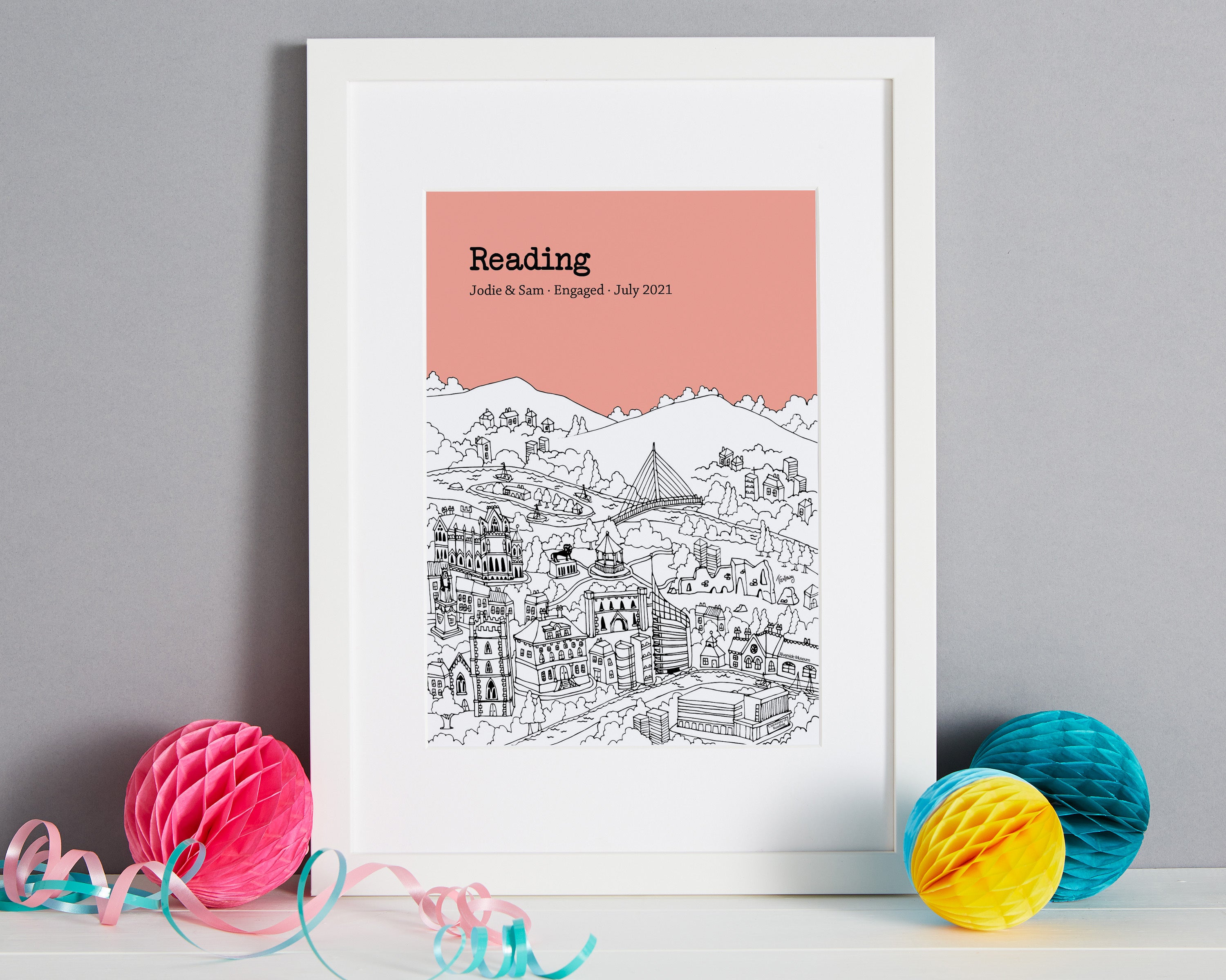 Personalised Reading Print | Tessa Galloway Illustration
